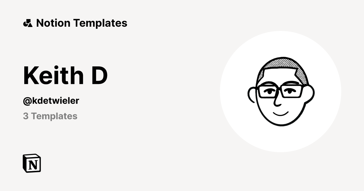 Keith D | Template Creator | Notion Marketplace