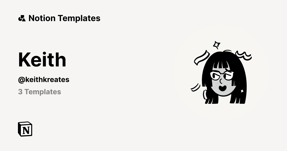 Keith | Template Creator | Notion Marketplace
