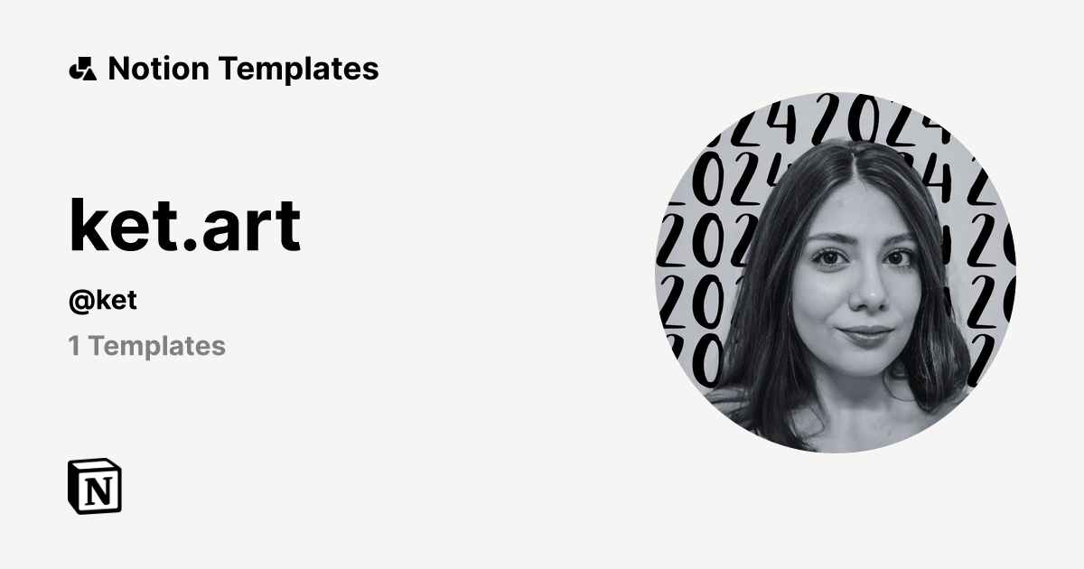 ket.art | Template Creator | Notion Marketplace