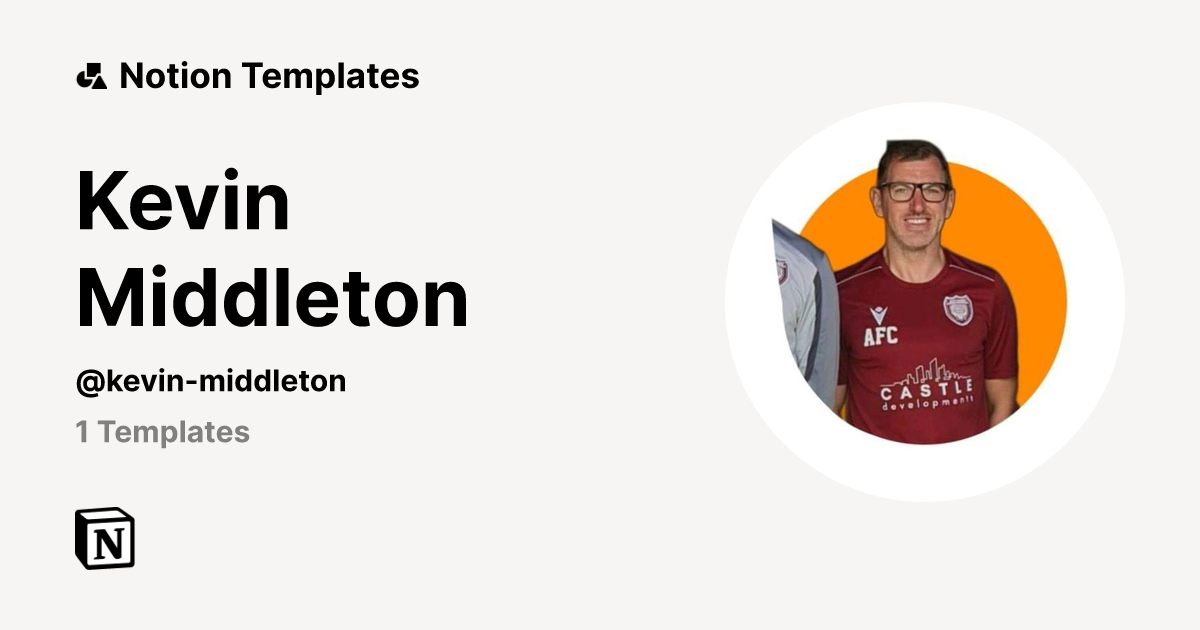 Kevin Middleton | Template Creator | Notion Marketplace