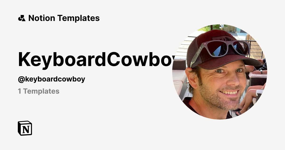 KeyboardCowboy | Template Creator | Notion Marketplace