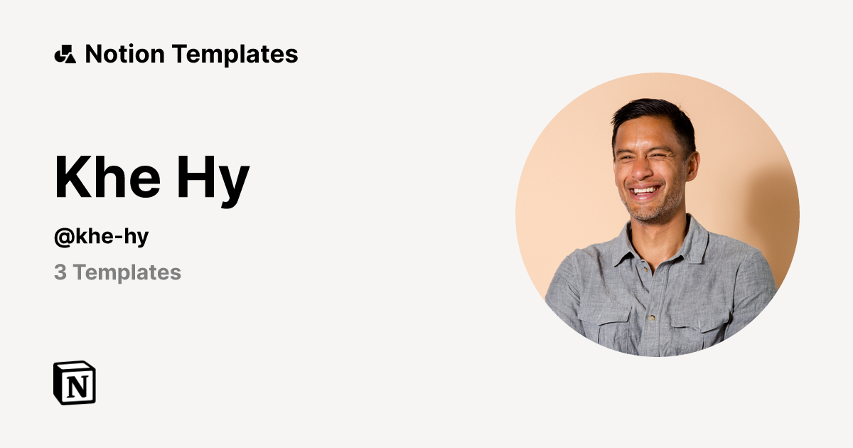 Khe Hy | Template Creator | Notion Marketplace