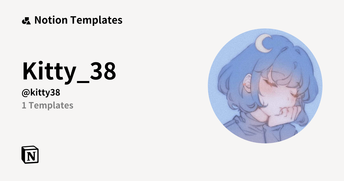 Kitty_38 | Template Creator | Notion Marketplace