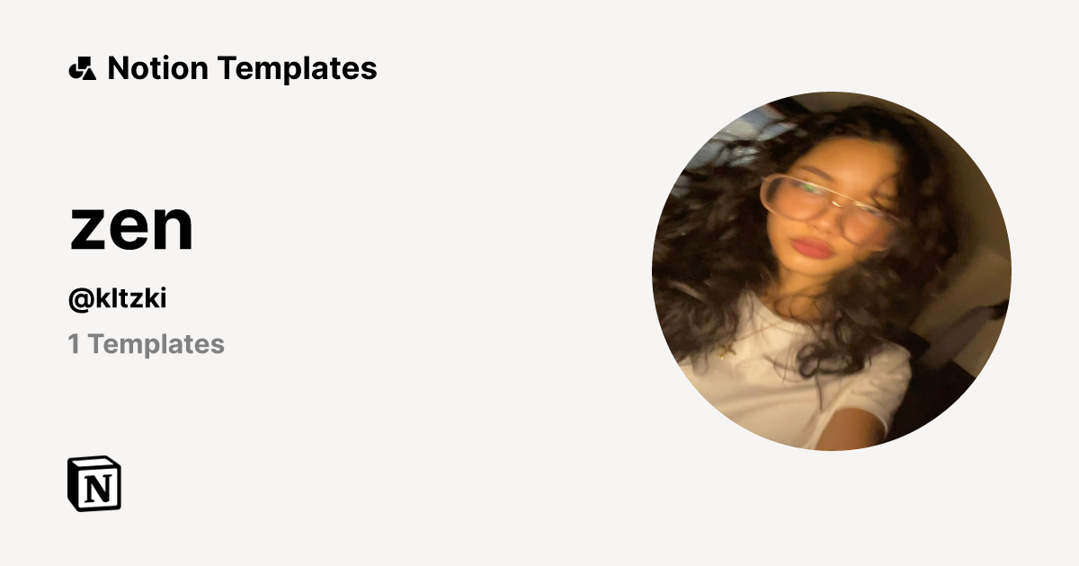 zen | Template Creator | Notion Marketplace
