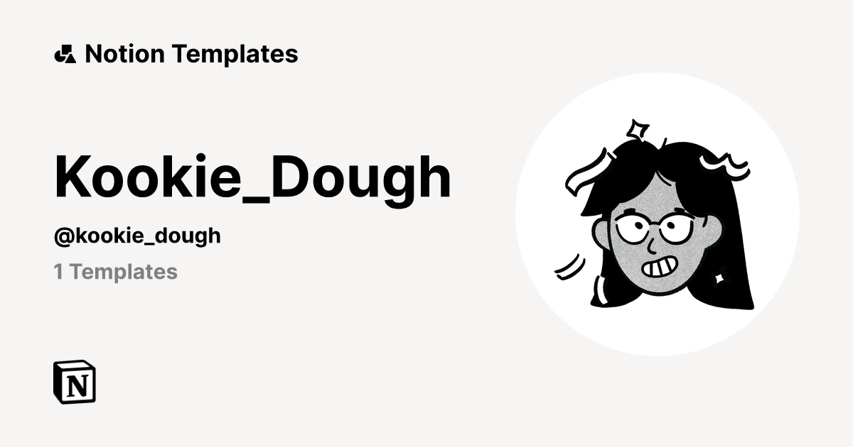 Kookie_Dough | Template Creator | Notion Marketplace