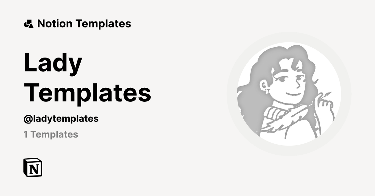 Lady Templates | Template Creator | Notion Marketplace