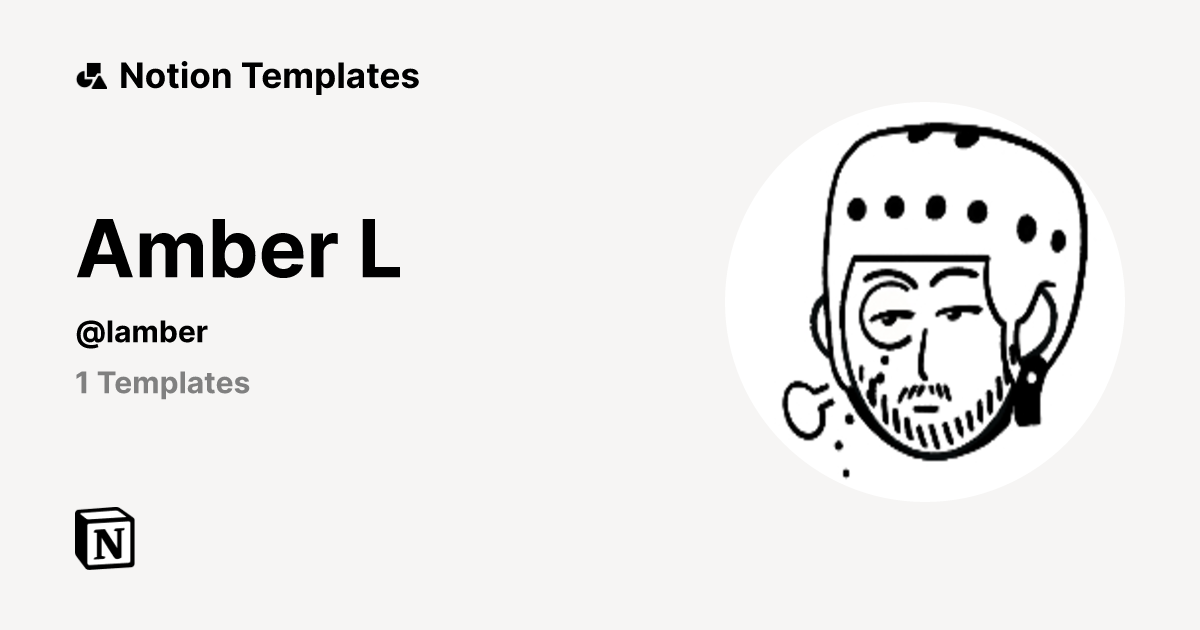 Amber L | Template Creator | Notion Marketplace