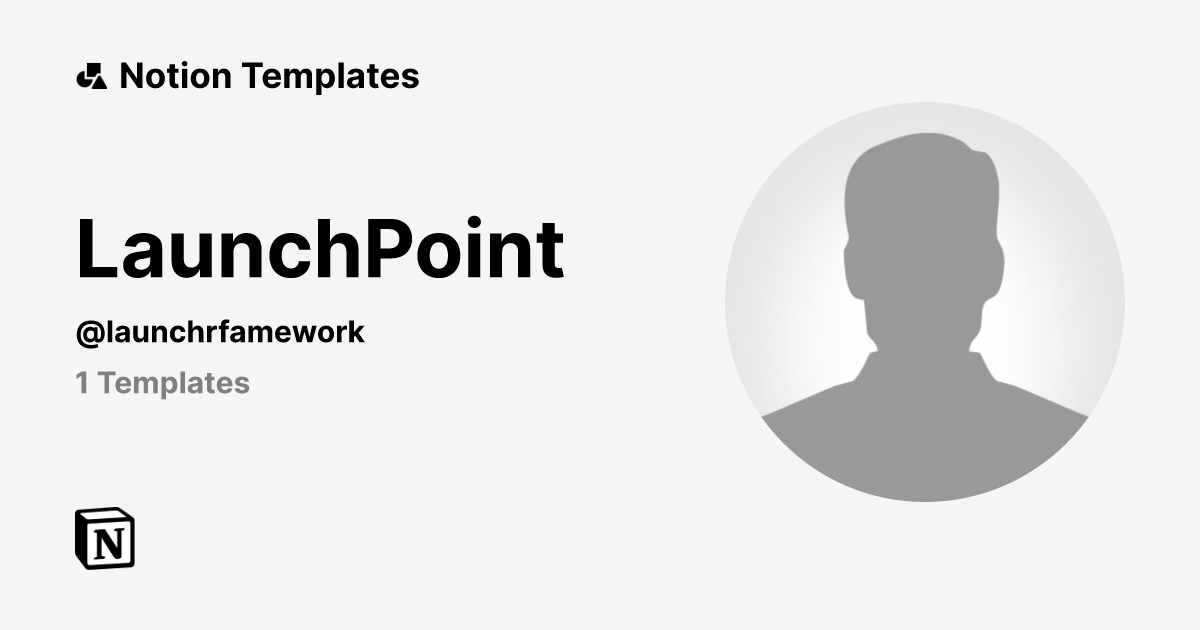 LaunchPoint | Template Creator | Notion Marketplace