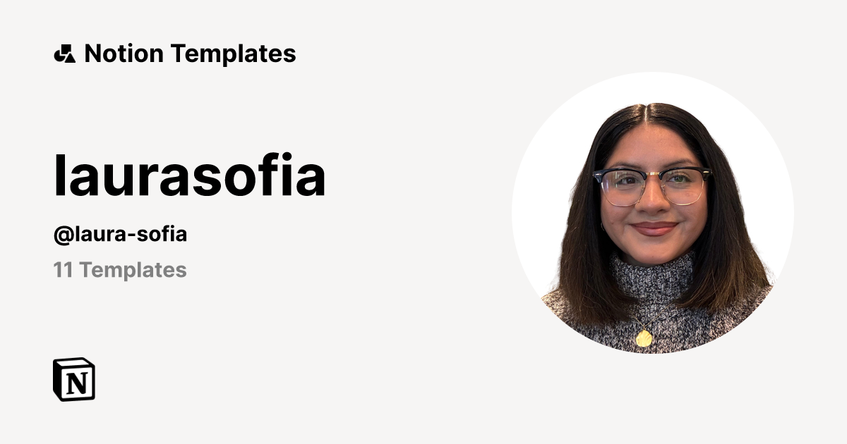 laurasofia | Template Creator | Notion Marketplace