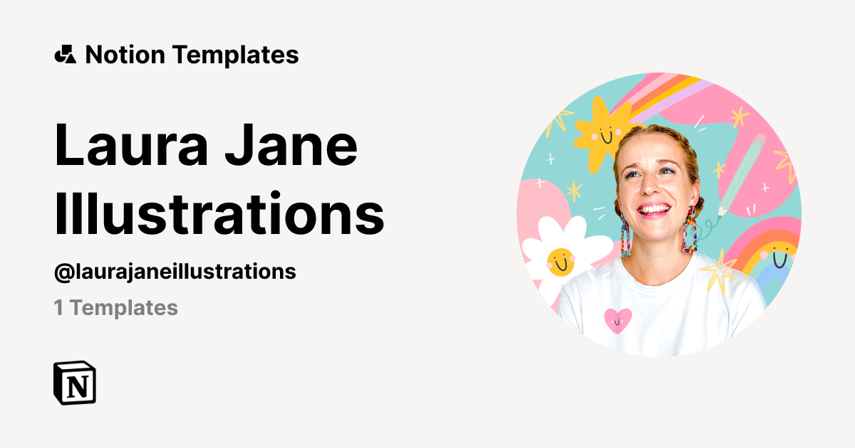 Laura Jane Illustrations | Template Creator | Notion Marketplace