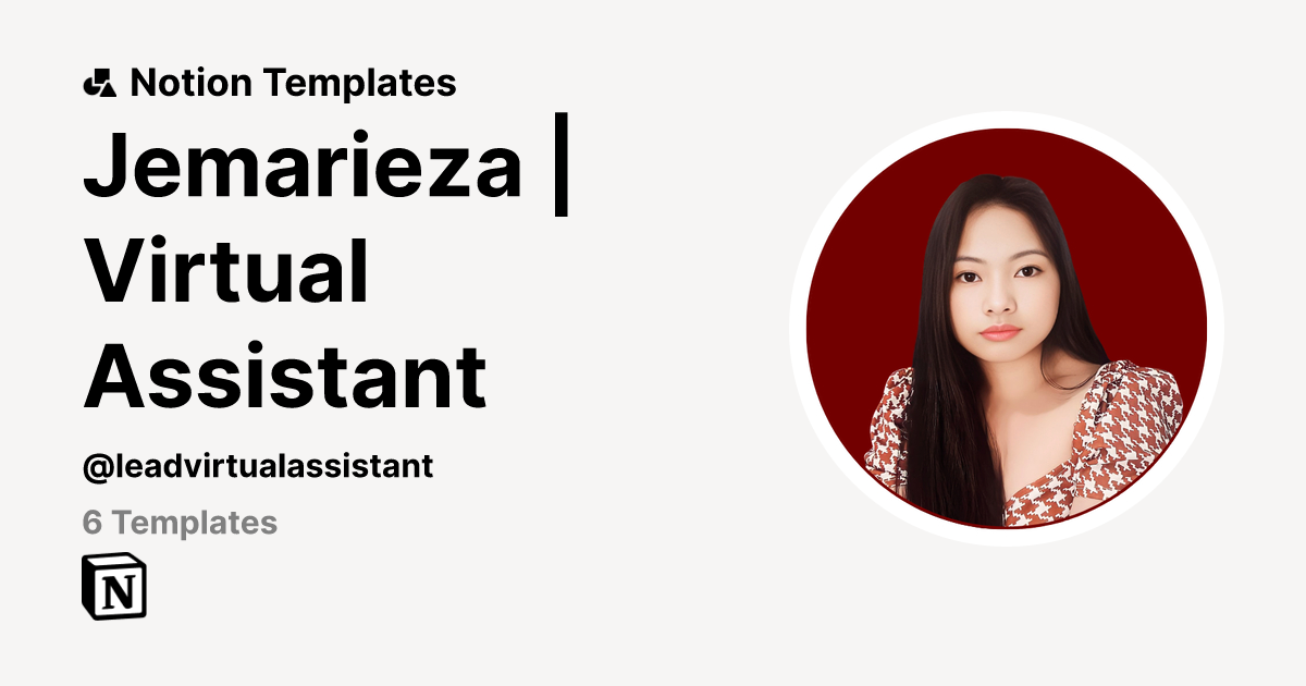 Jemarieza Virtual Assistant Template Creator Notion Marketplace