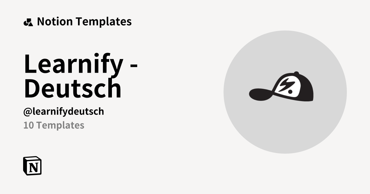 Learnify - Deutsch | Template Creator | Notion Marketplace