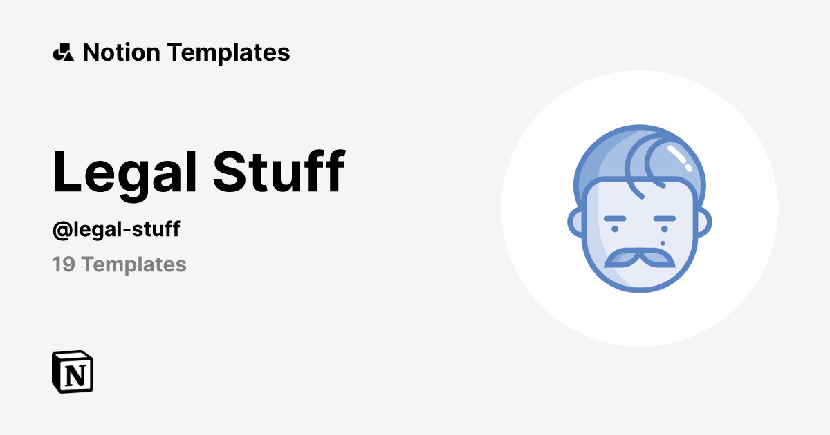 Legal Stuff | Template Creator | Notion Marketplace