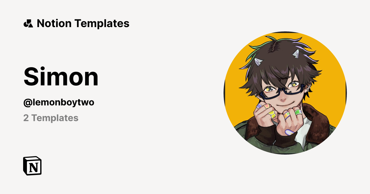 Simon | Template Creator | Notion Marketplace