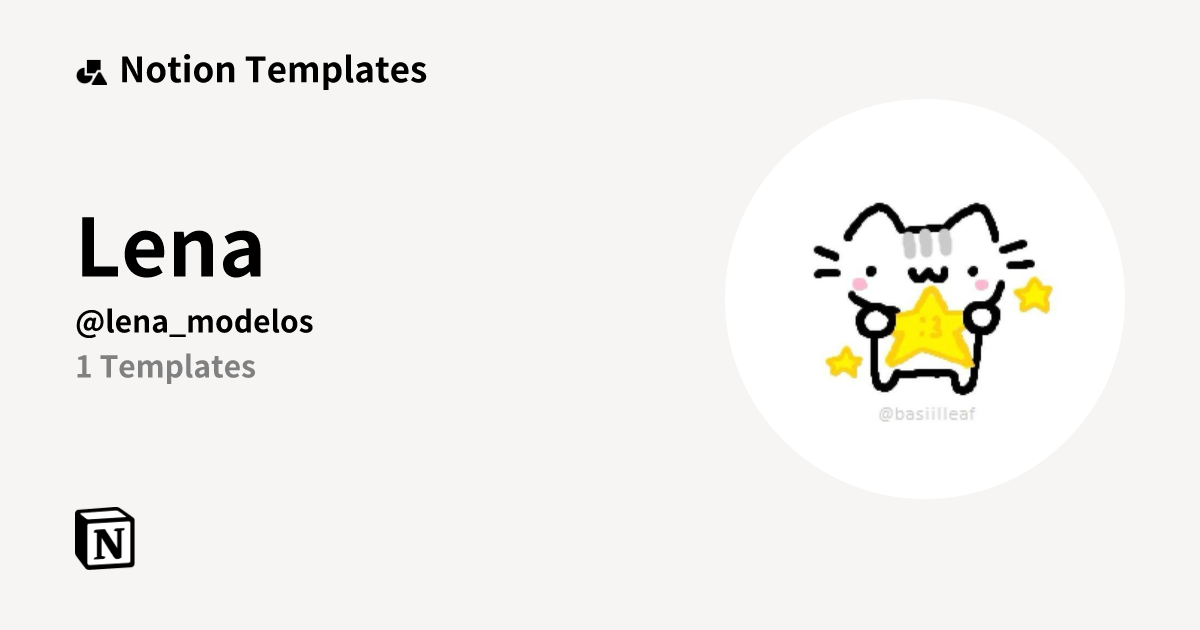 Lena | Template Creator | Notion Marketplace