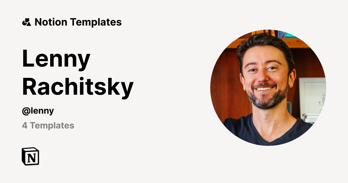 Lenny Rachitsky | Template Creator | Notion Marketplace