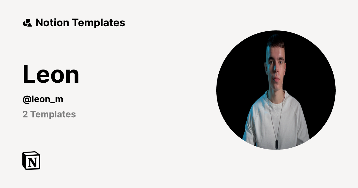 Leon | Template Creator | Notion Marketplace
