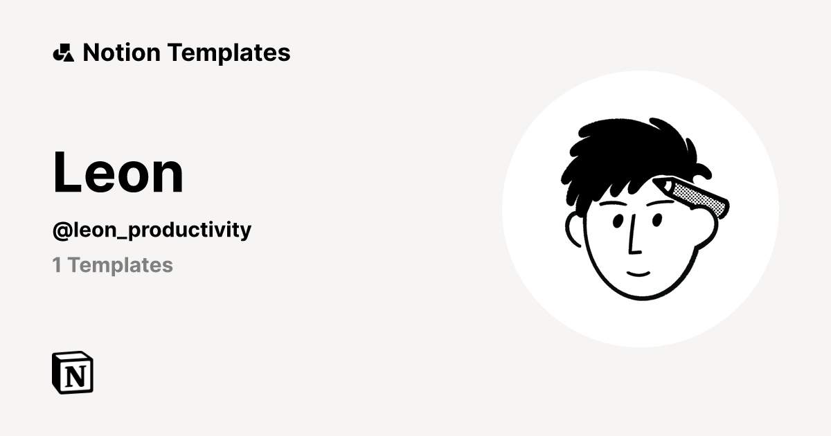 Leon | Template Creator | Notion Marketplace