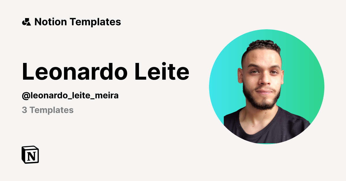 Leonardo Leite | Template Creator | Notion Marketplace
