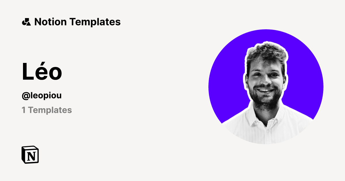 Léo | Template Creator | Notion Marketplace