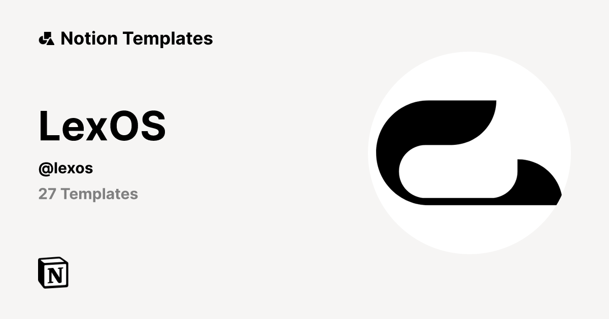 LexOS | Template Creator | Notion Marketplace