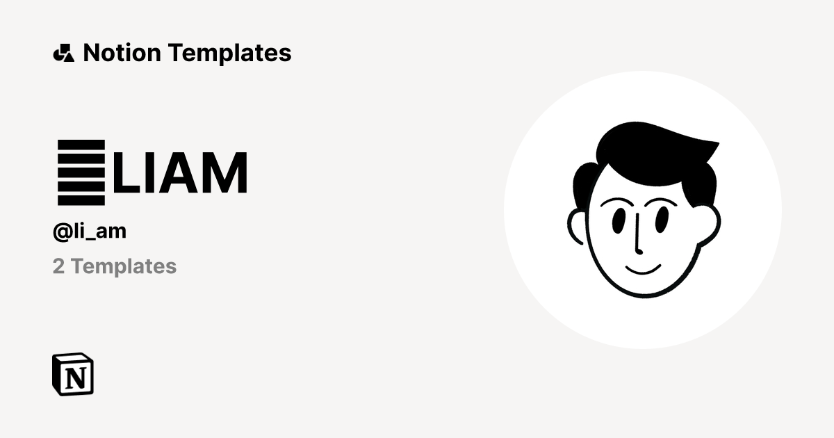 LIAM | Template Creator | Notion Marketplace