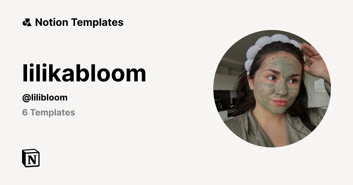 lilikabloom | Template Creator | Notion Marketplace