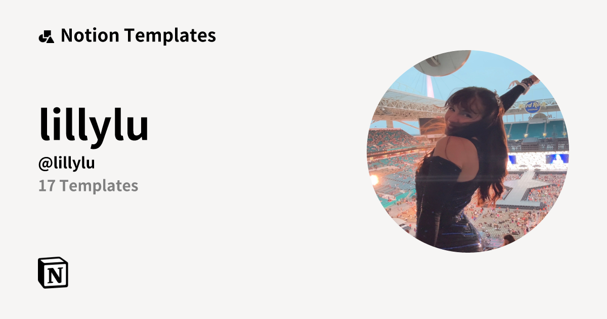 lillylu | Template Creator | Notion Marketplace