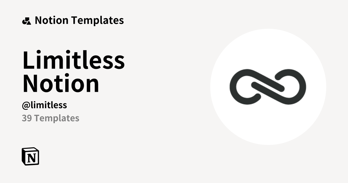 Limitless Notion | Template Creator | Notion Marketplace