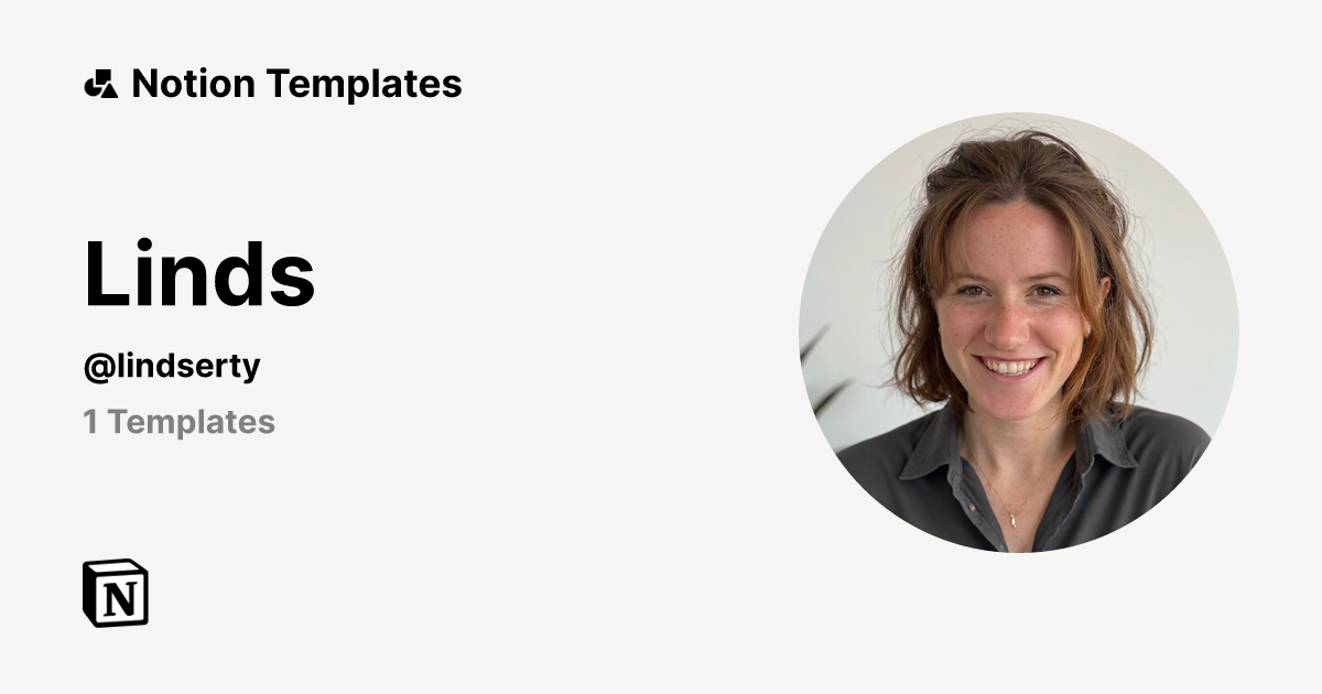 Linds | Template Creator | Notion Marketplace