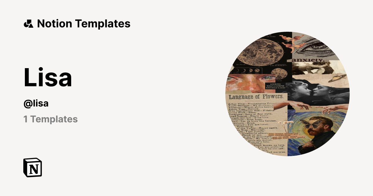 Lisa | Template Creator | Notion Marketplace