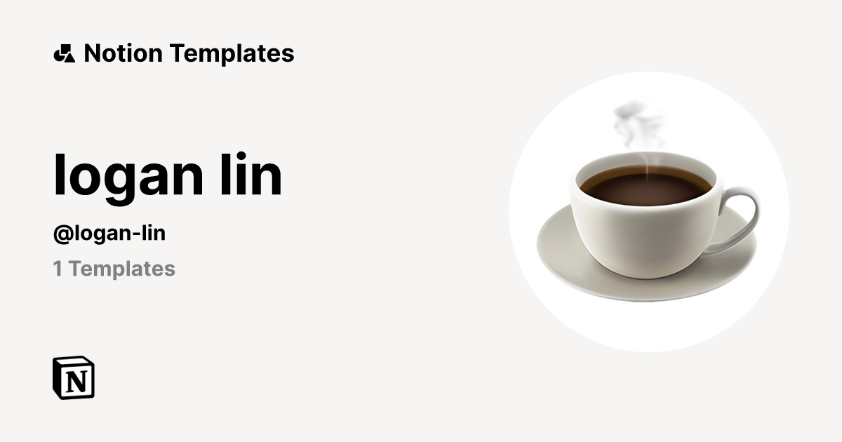 logan lin | Template Creator | Notion Marketplace