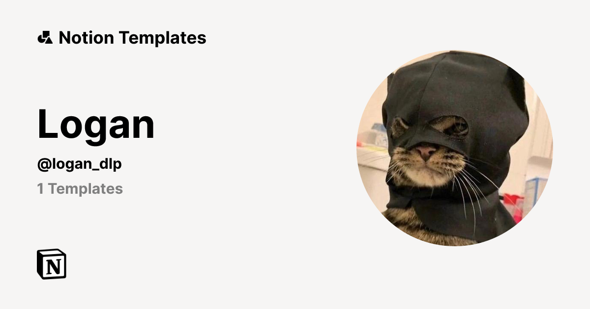 Logan | Template Creator | Notion Marketplace