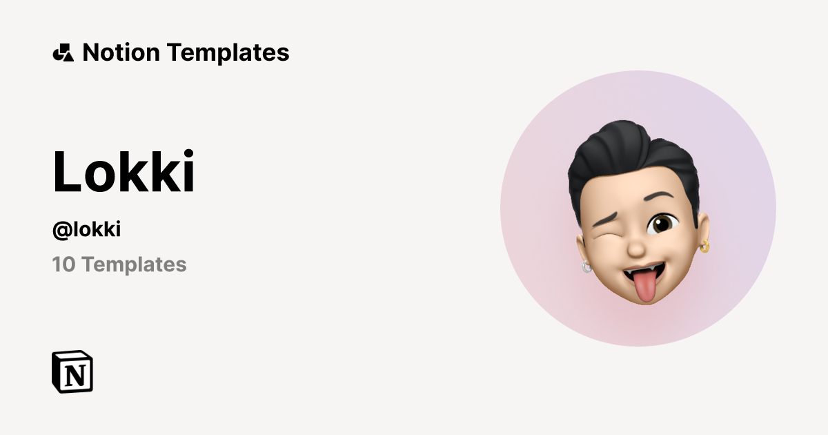 Lokki | Template Creator | Notion Marketplace