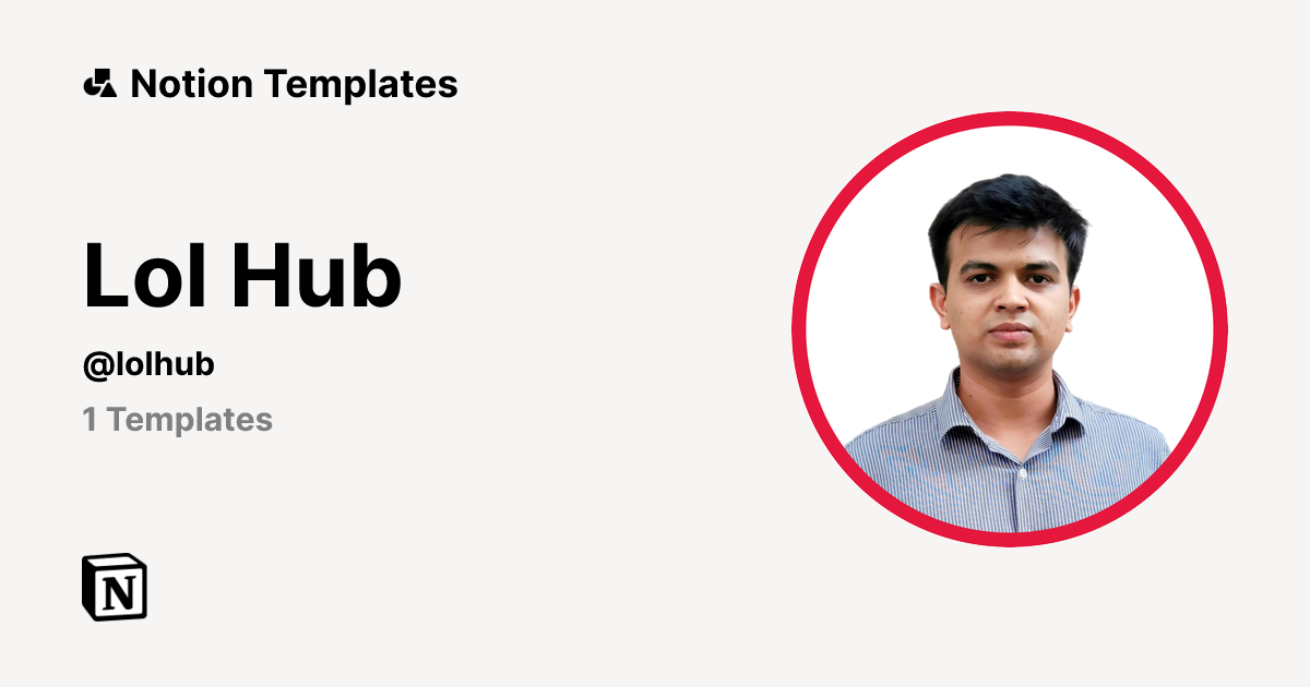 Lol Hub | Template Creator | Notion Marketplace