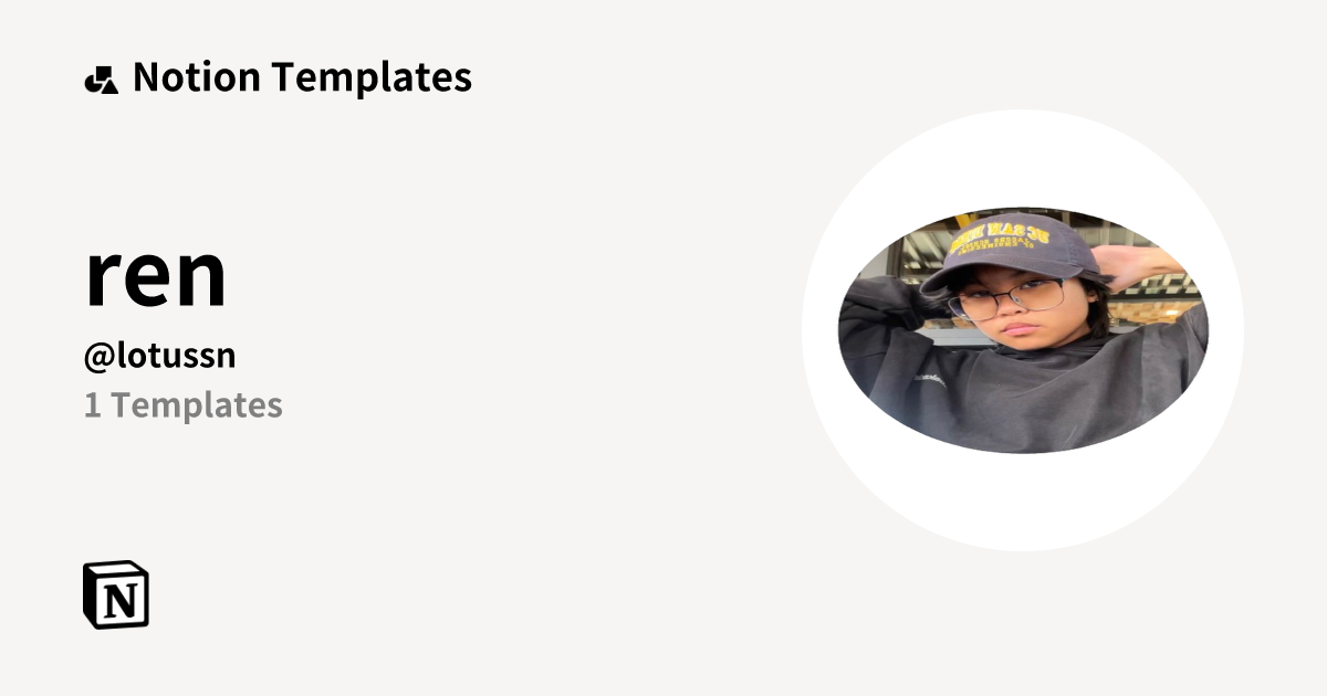 ren | Template Creator | Notion Marketplace
