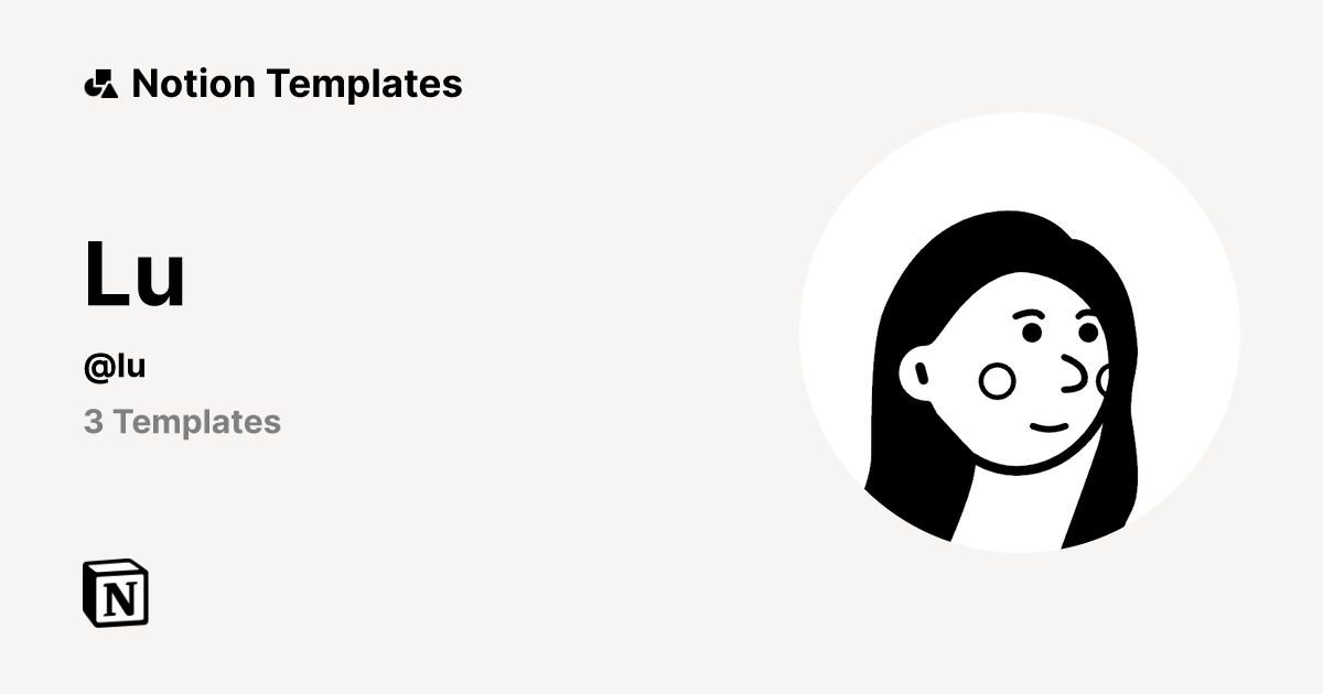 Lu | Template Creator | Notion Marketplace