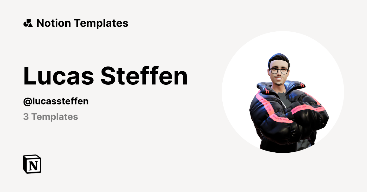 Lucas Steffen | Template Creator | Notion Marketplace