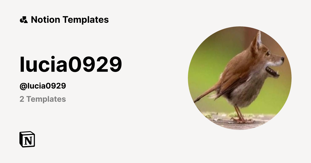 lucia0929 | Template Creator | Notion Marketplace
