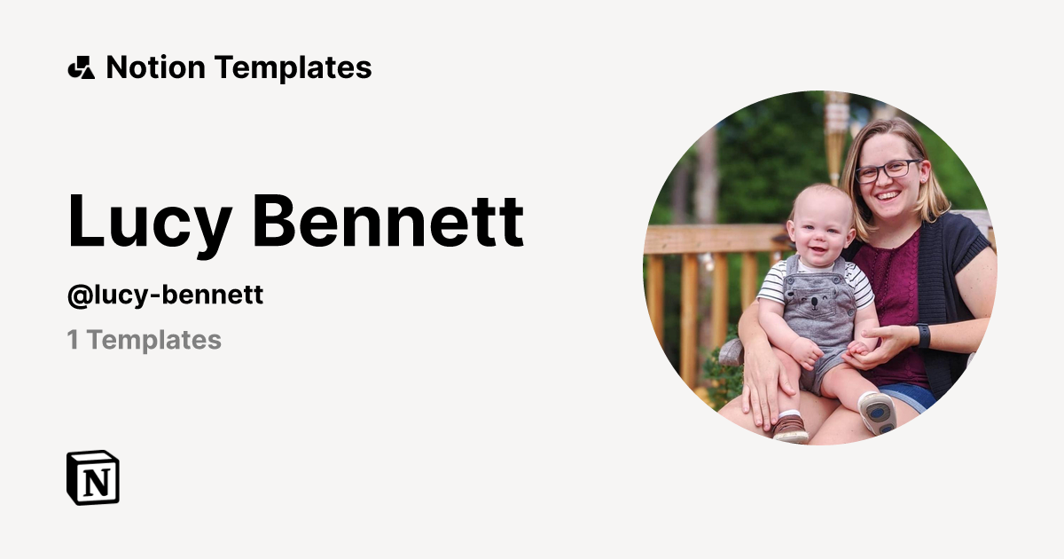 Lucy Bennett | Template Creator | Notion Marketplace