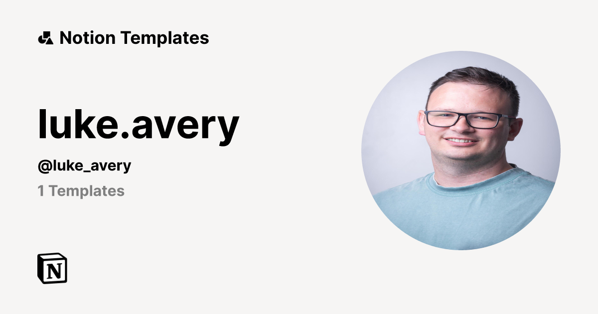 luke.avery | Template Creator | Notion Marketplace