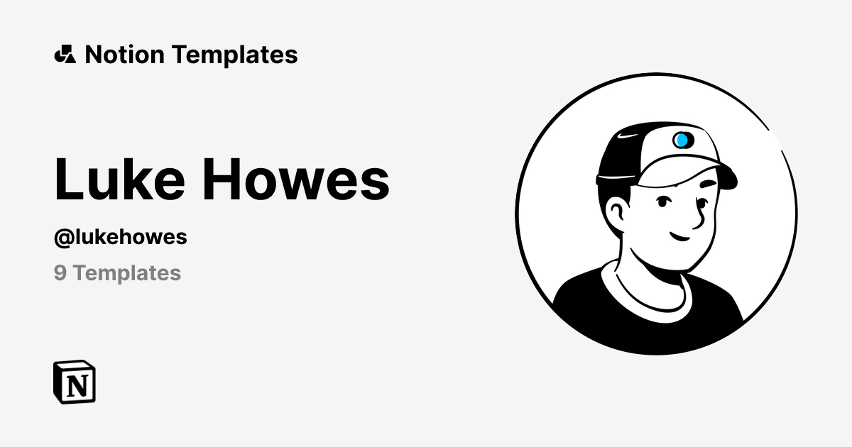 Luke Howes | Template Creator | Notion Marketplace