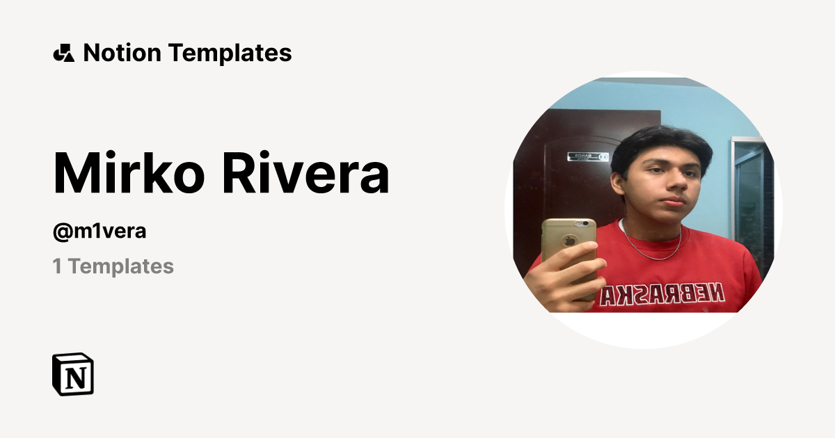 Mirko Rivera | Template Creator | Notion Marketplace