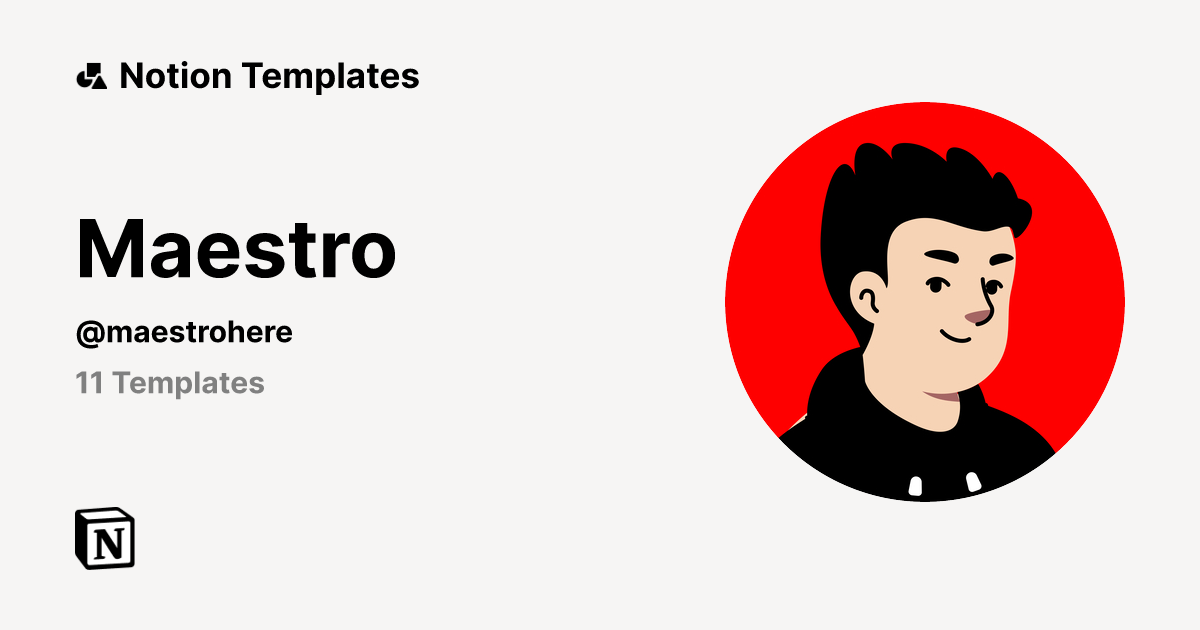 Maestro | Template Creator | Notion Marketplace