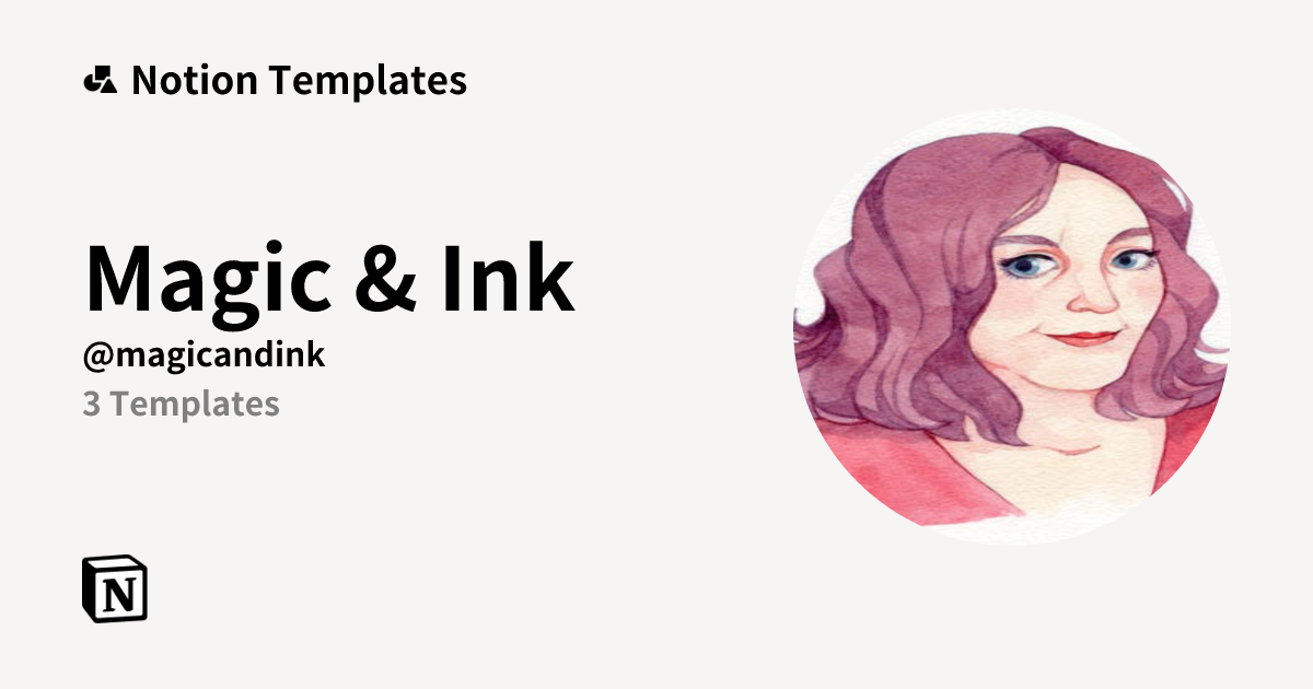 Magic & Ink | Template Creator | Notion Marketplace