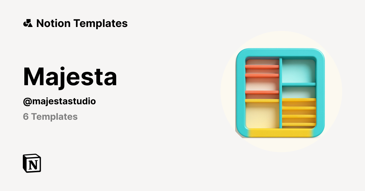 Majesta | Template Creator | Notion Marketplace