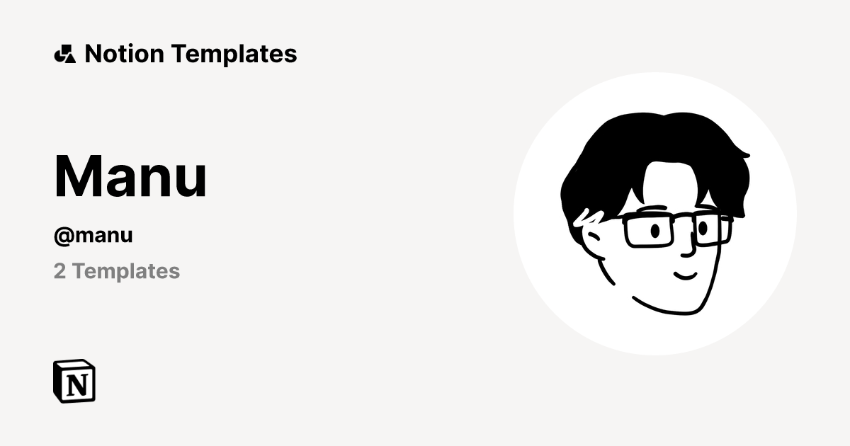 Manu | Template Creator | Notion Marketplace