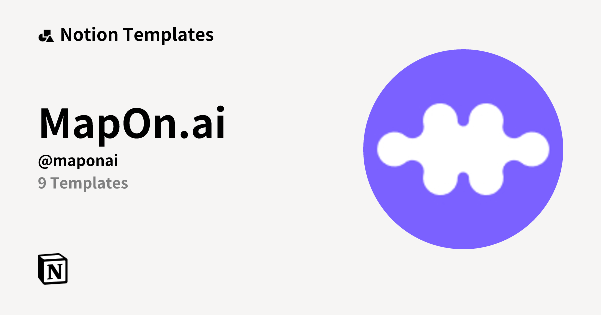 MapOn.ai | Template Creator | Notion Marketplace