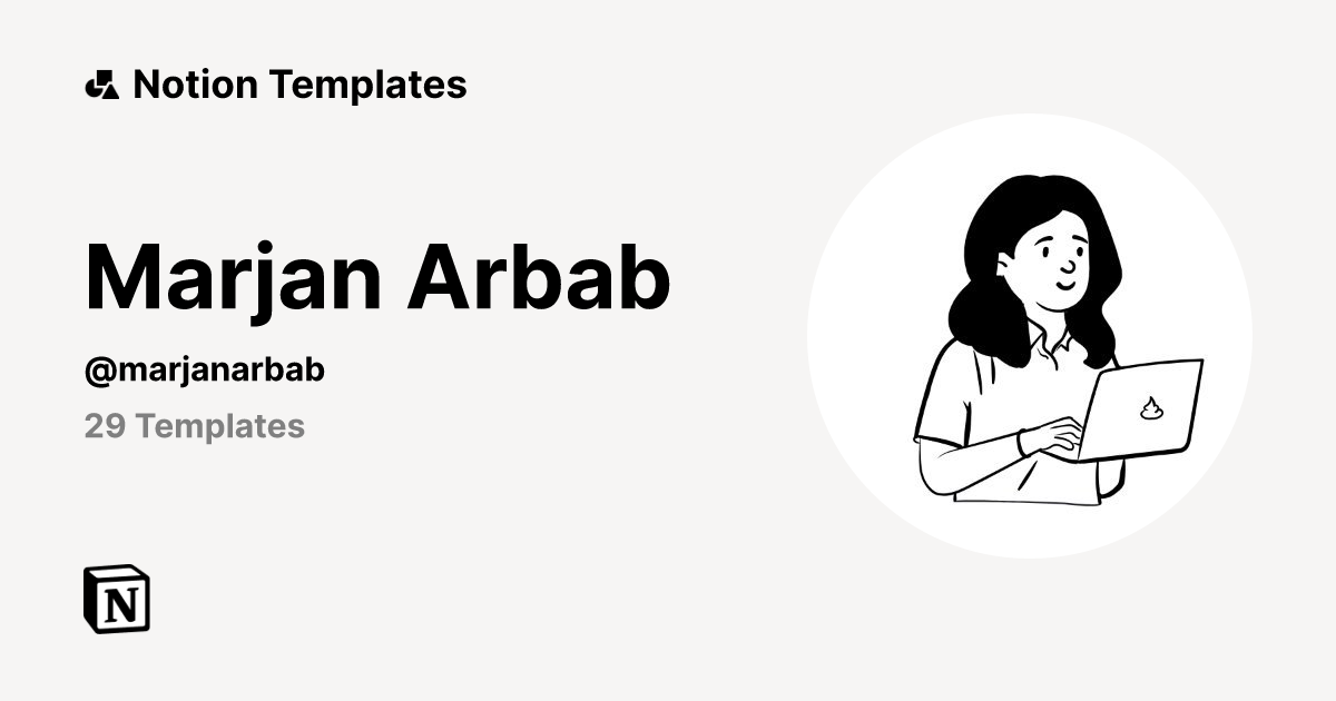 Marjan Arbab | Template Creator | Notion Marketplace