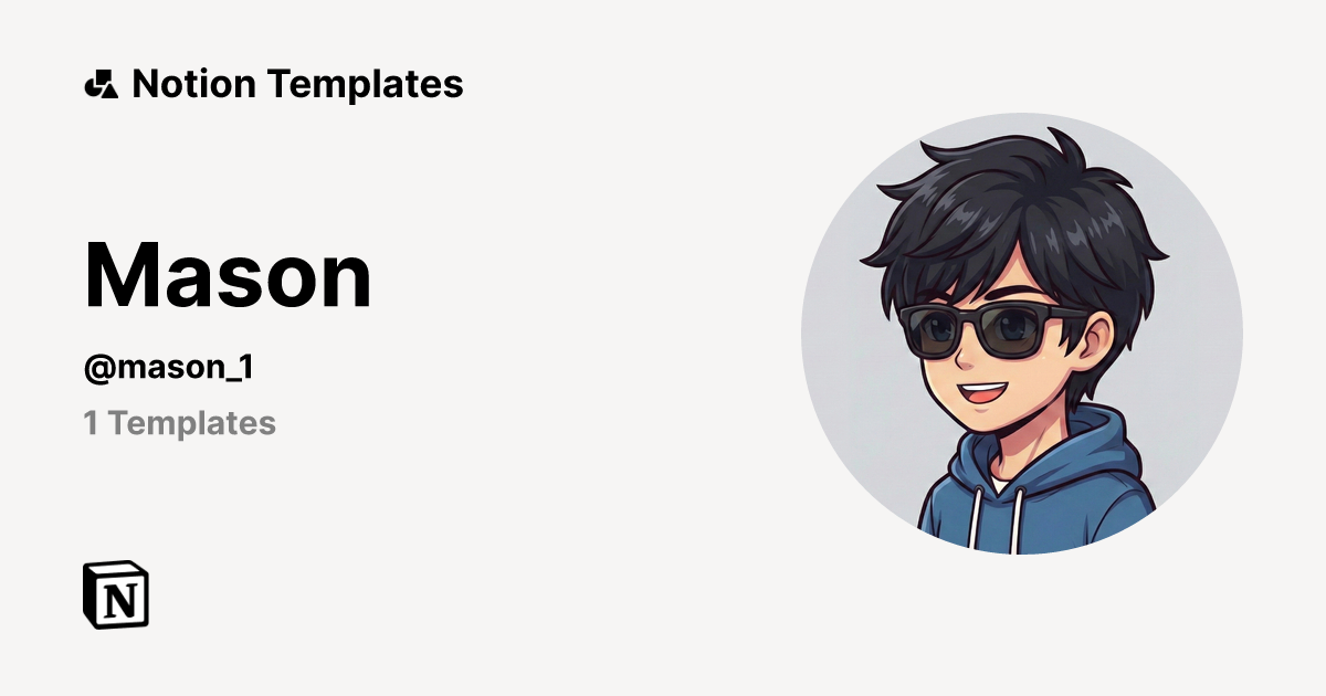 Mason | Template Creator | Notion Marketplace